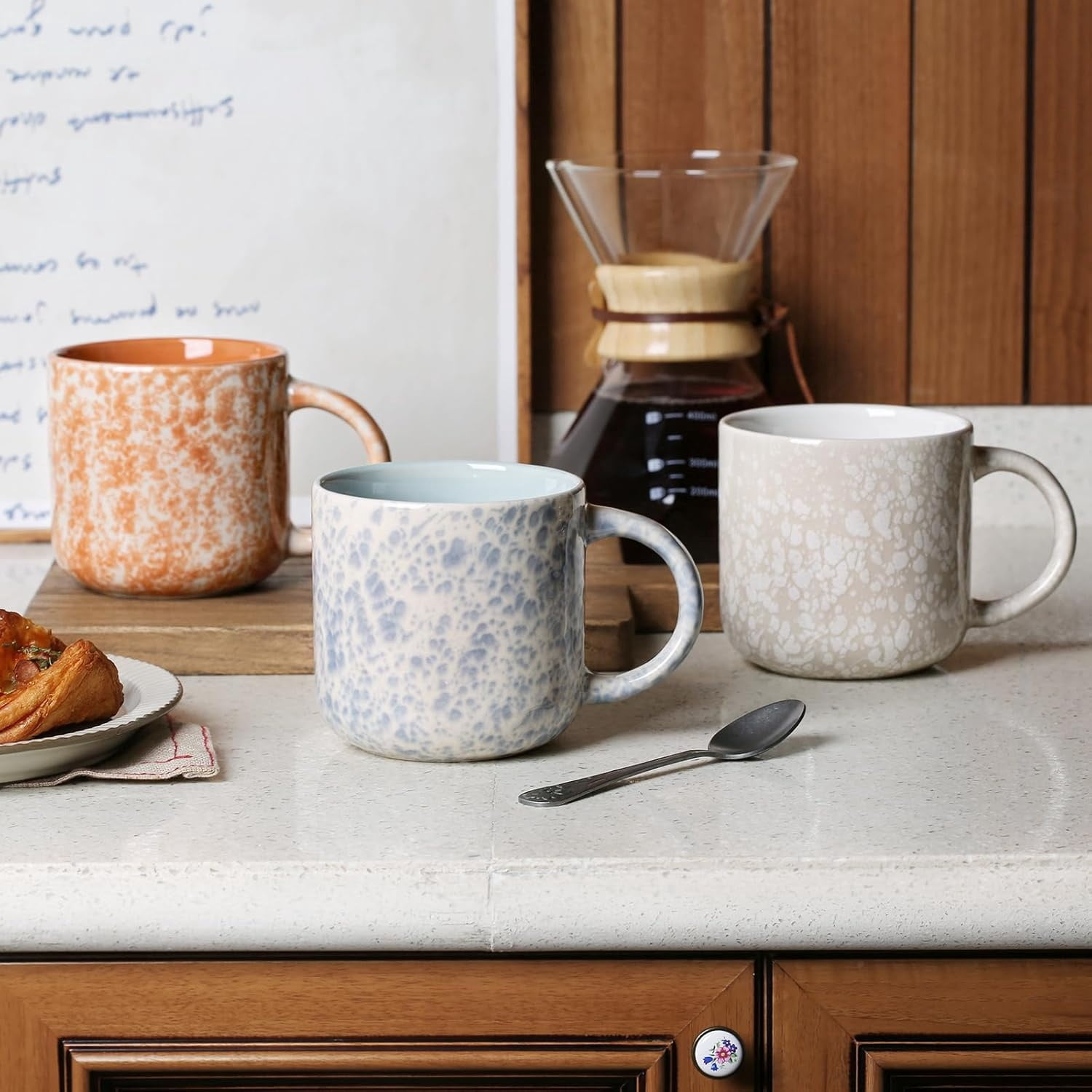 12 OZ Coffee Mugs Set of 6, Modern Coffee Mugs Set with handle for Tea ...