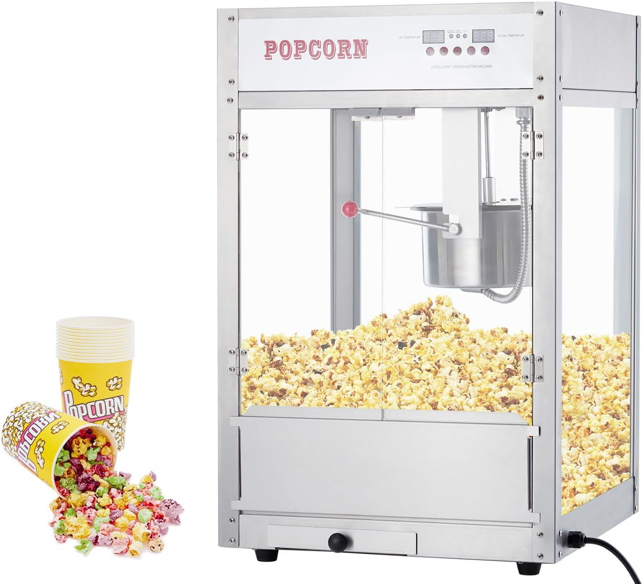 12 OZ Large Popcorn Machine for Movie Night, Commercial Popcorn Popper ...