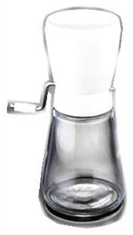 12 OZ Nut Chopper Steel Blade Grinder Crystal Clear Glass Base Whit ...
