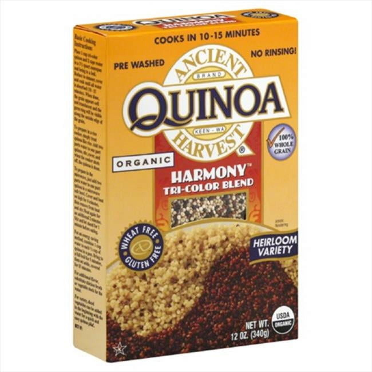 12 OZ Organic Quinoa GF Harmony Tri-Color - Pack of 12 - Walmart.com