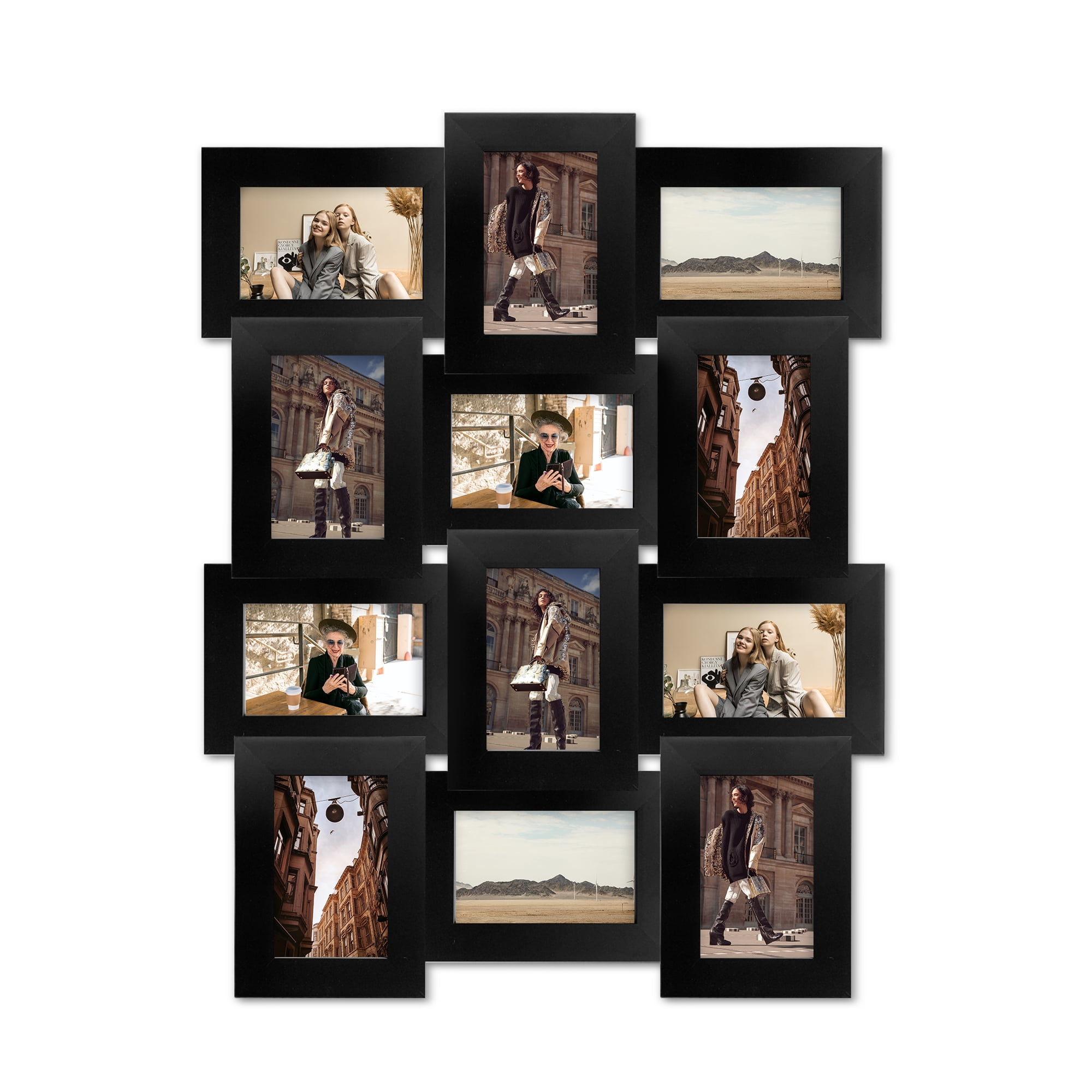 12 Opening Family Photo Frame 24x18 Black Pvc Picture Frame Photo ...