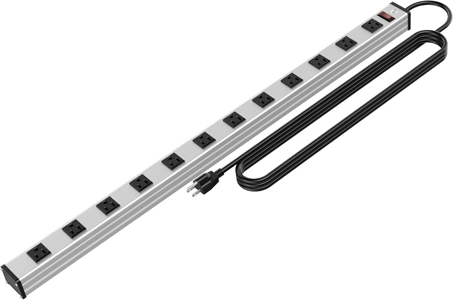 12 Outlets Power Strip,Mountable Power Strip with 6FT Long Extension ...