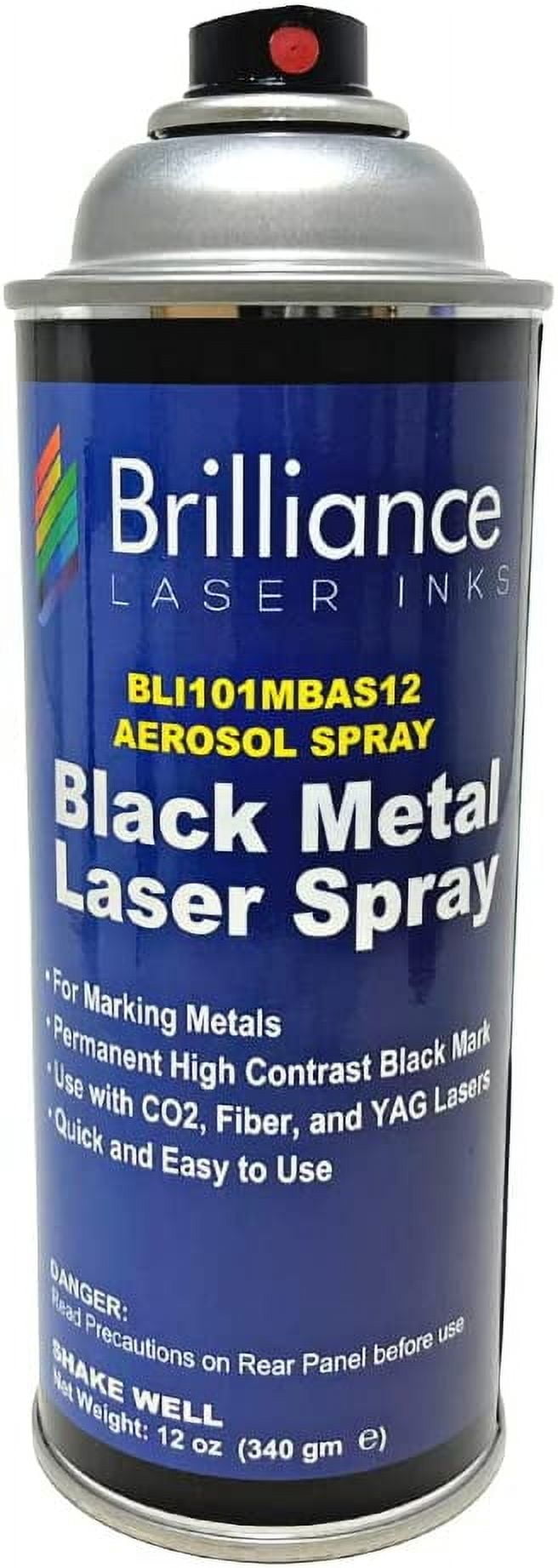 12 Oz - BLI101 - Aerosol Black Laser Ink for Metals Marking - CO2 Laser ...