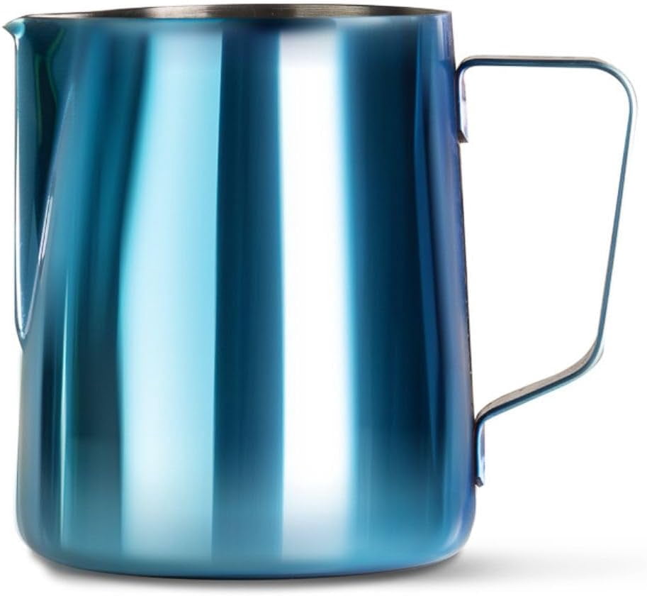 12 Oz Blue Stainless Steel Milk Frother Pitcher, Steaming Pitcher for ...