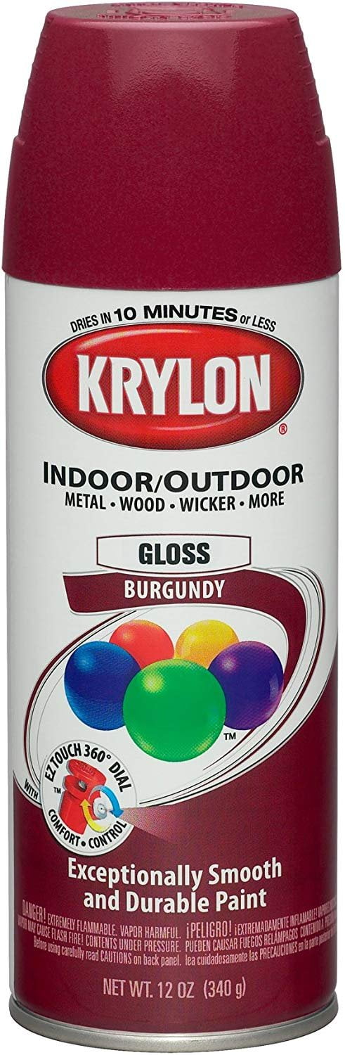 12 Oz Burgundy Indoor and Outdoor Spray Paint Gloss [Set of 6 ...