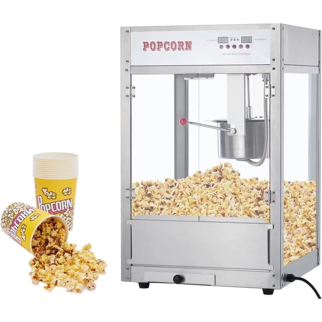 12 Oz Commercial Popcorn Machine, Theater Style Popper, Countertop ...