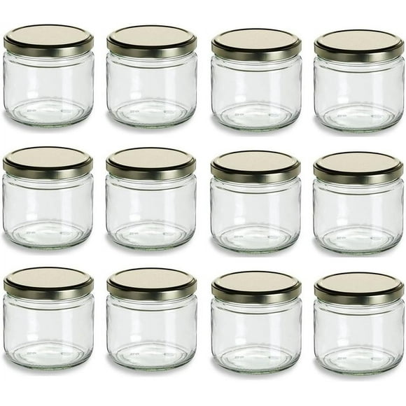 12 Oz Glass Jars Lids