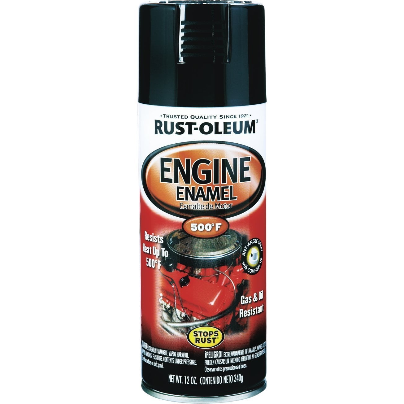 12 Oz Gloss Black Engine Enamel Spray Paint 248932 [Set of 6] - Walmart.com