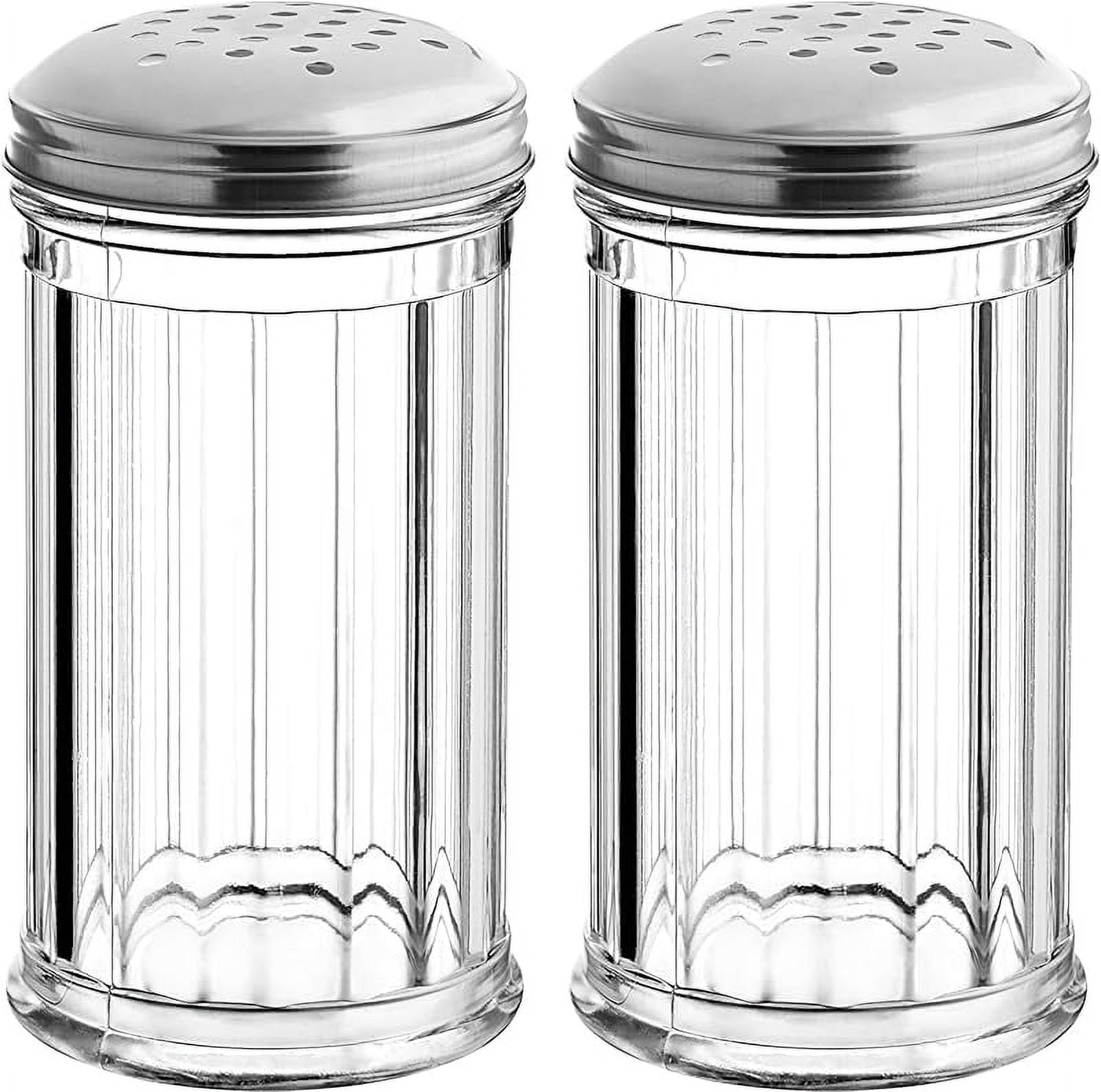 12 Oz Parmesan Cheese Shaker/salt and pepper shakers with Stainless ...