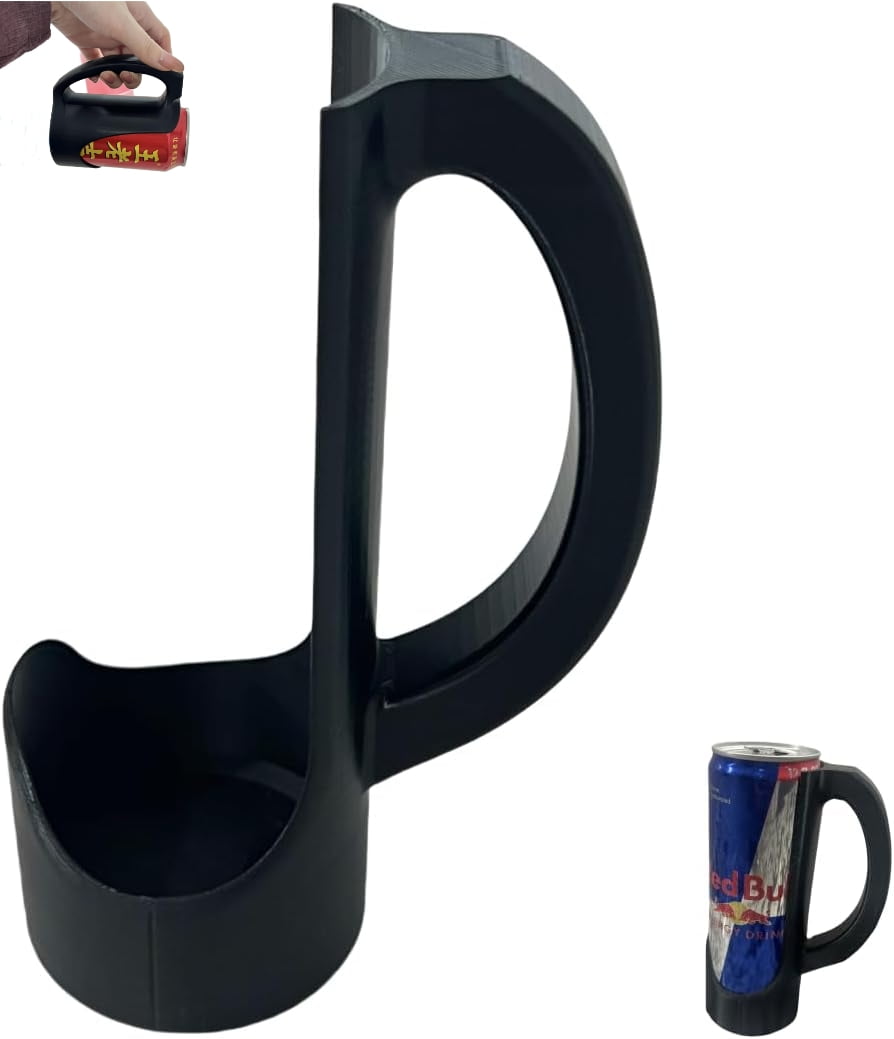 12 Oz Slim Can Holder with Handle, 3D Printed Drink Grip for Red Bull ...