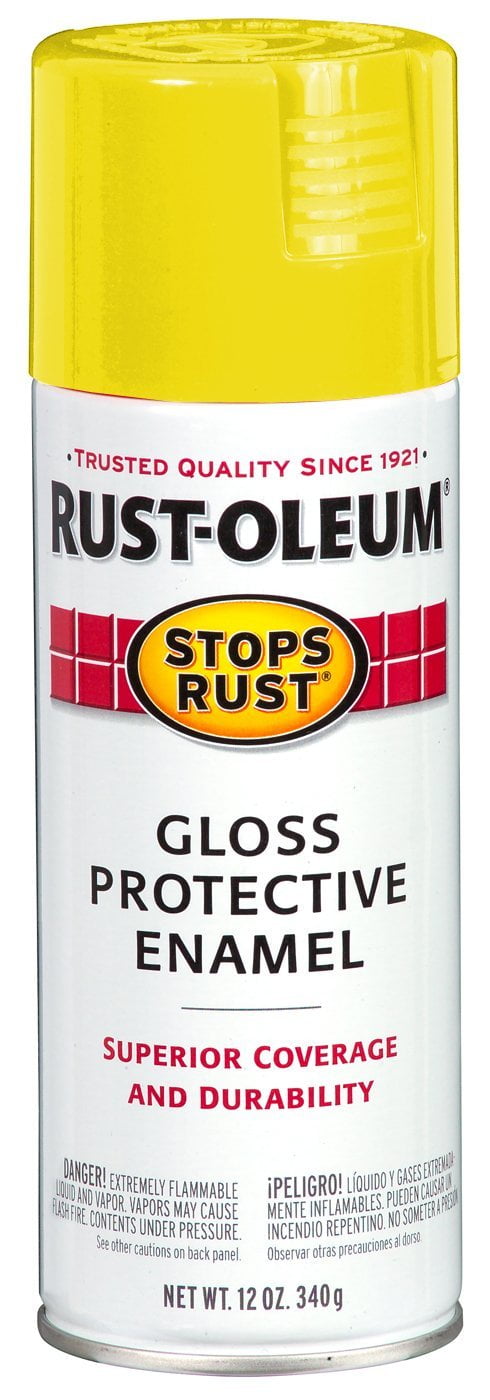 Rust-Oleum Protective Enamel Spray Paint Gloss - 12 Oz, Sunburst Yellow ...