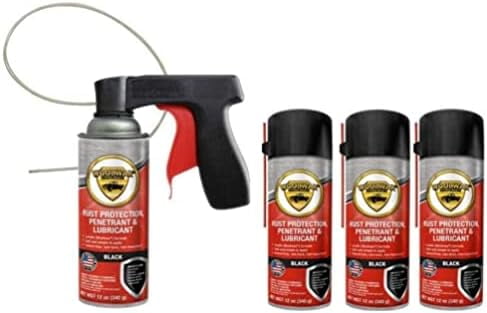 12 Oz Undercoating (4) Cans Lanolin Aerosol Spray Black Rust Inhibitor ...