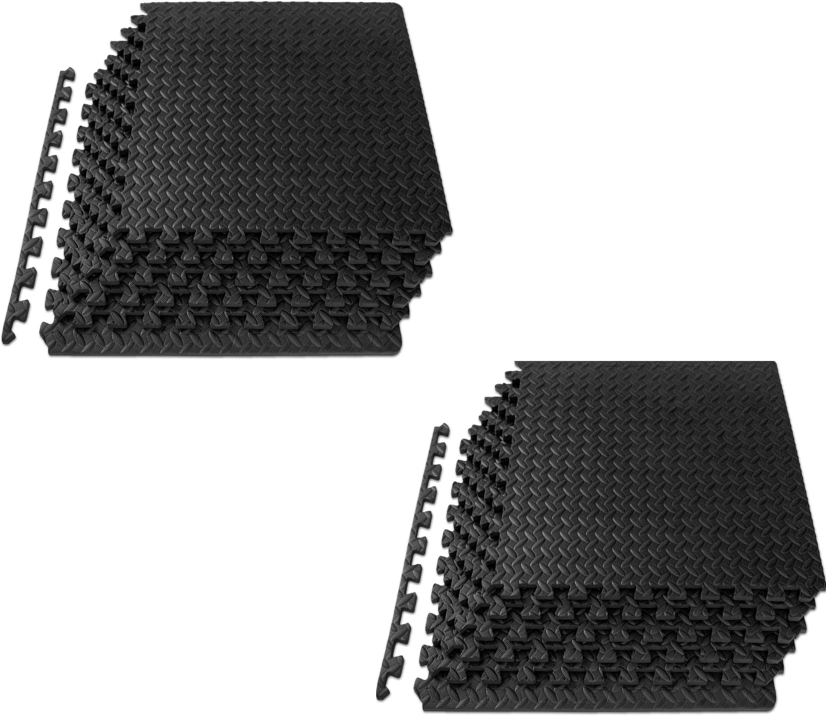12 PACK, 48 SQFT 1/2" Extra Thick Floor Exercise Mat for Home Gym or ...