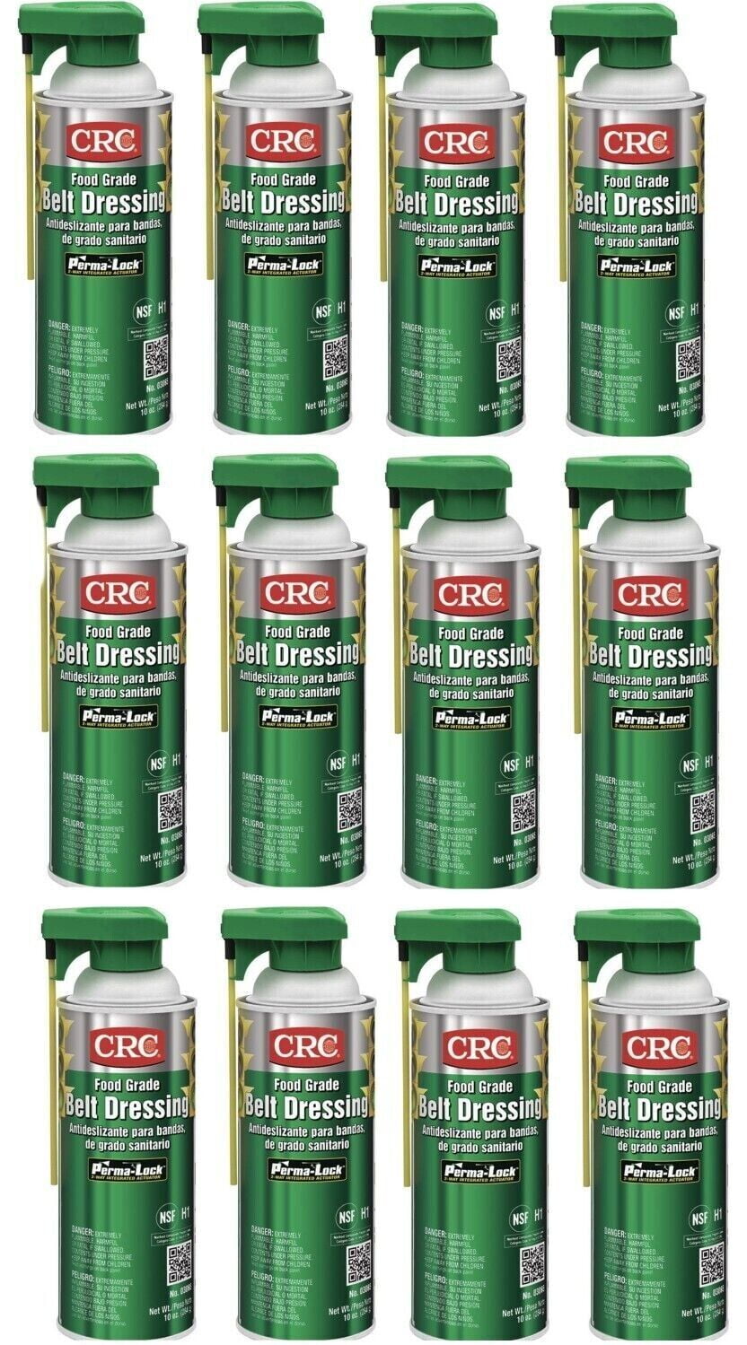 (12) PACK CRC 03065 Food Grade Belt Dressing Aerosol 10 Oz. Spray Can ...