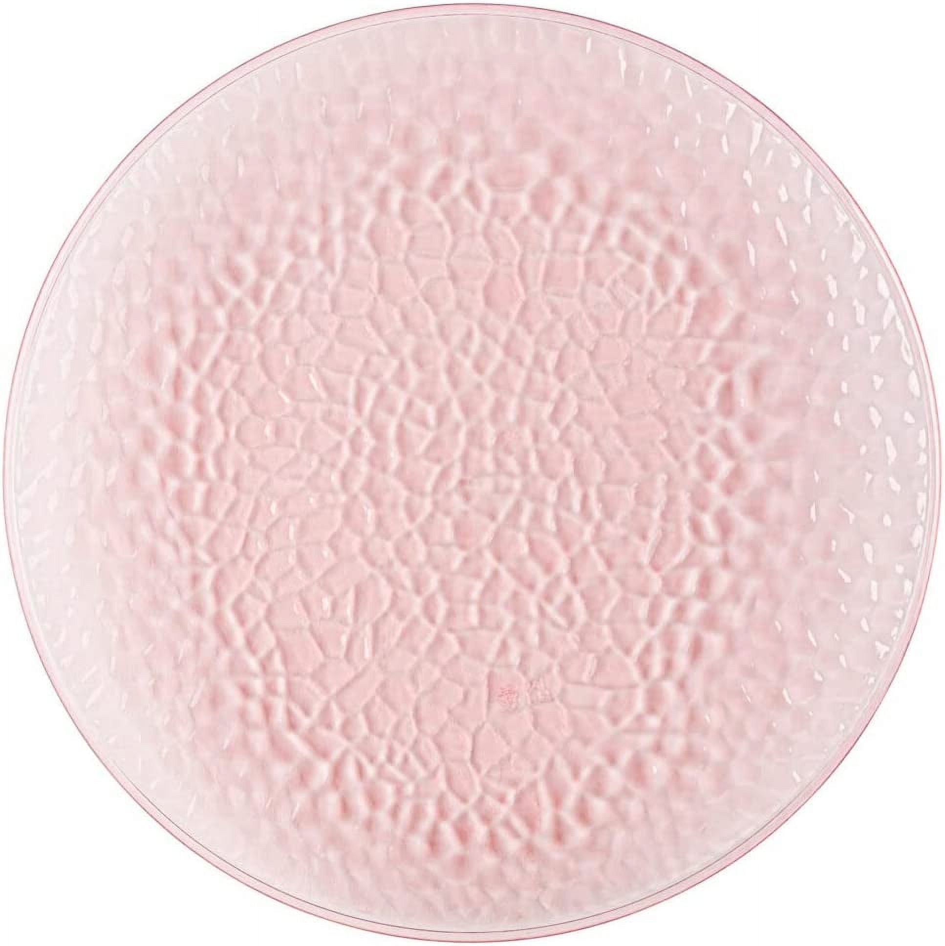 (12 PACK) EcoQuality 13" inch Round Charger Hammered Translucent Pink ...