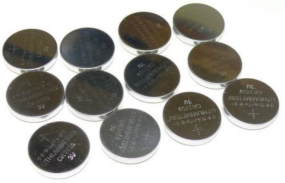 12 PACK Lithium CR2450 2450 ECR2450 3-Volt Coin Cell Batteries ...