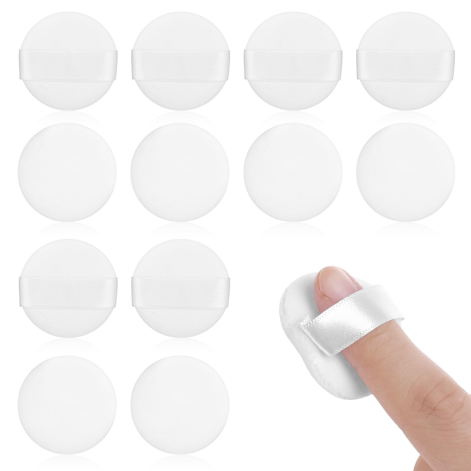 12 PACK Mini Powder Puff, Microfiber Powder Puff Small Powders Pact ...