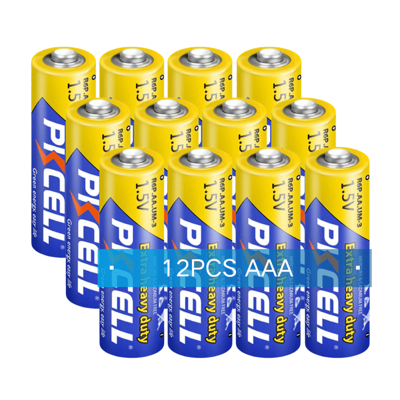12 PACK PKCELL AA Batteries Double A R6P Long-Lasting Battery - Walmart.com