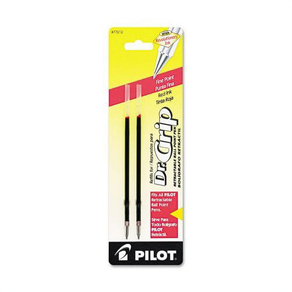 12 PACK: Pilot Dr Grip Ballpoint Ink Refill, 2-Pack for Pen Fine Pt Red ...