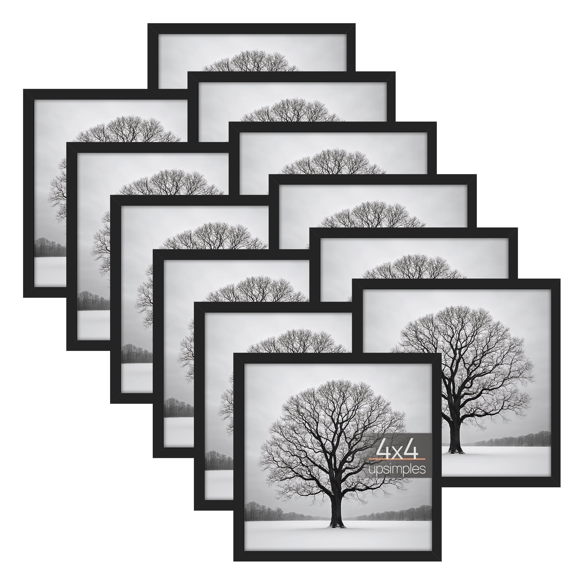 Sindcom 12 Pack 4x4 Picture Frames,Display Pictures 4x4 Without Mat ...