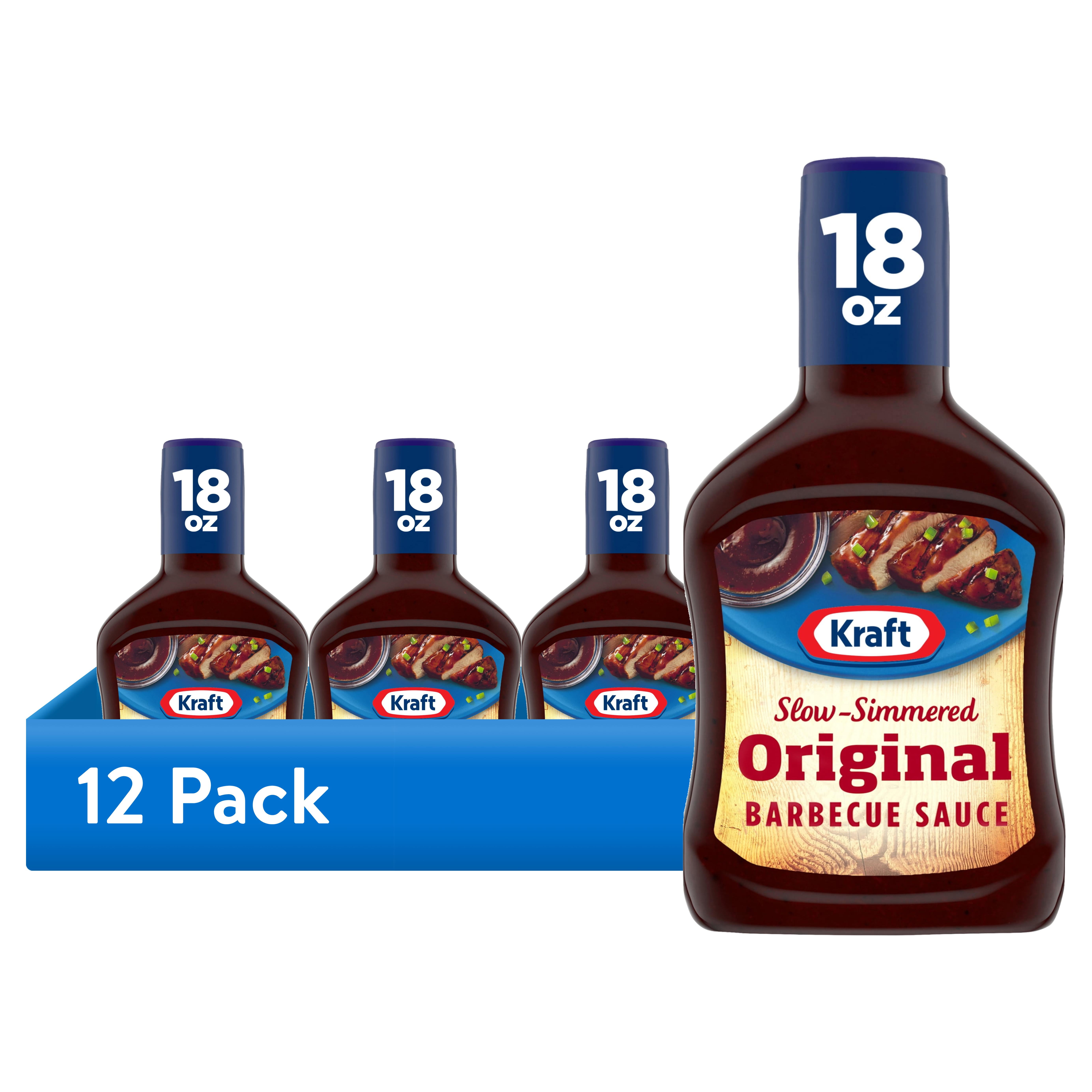 (12 pack) Kraft Original Slow-Simmered Barbecue BBQ Sauce, 18 oz Bottle ...