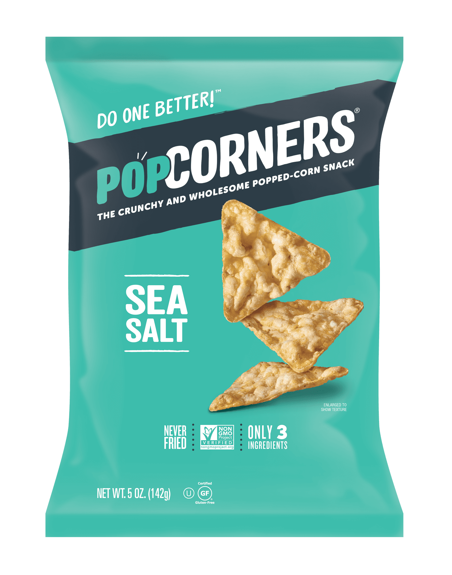 Medora Snacks Popcorners Popped Corn Chips, Salty Sea Salt, 5-Ounce ...
