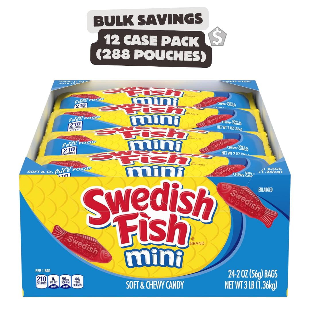 12 PACKS : Swedish Fish Red Fish Soft and Chewy Candy 2 Oz each, 288 ...