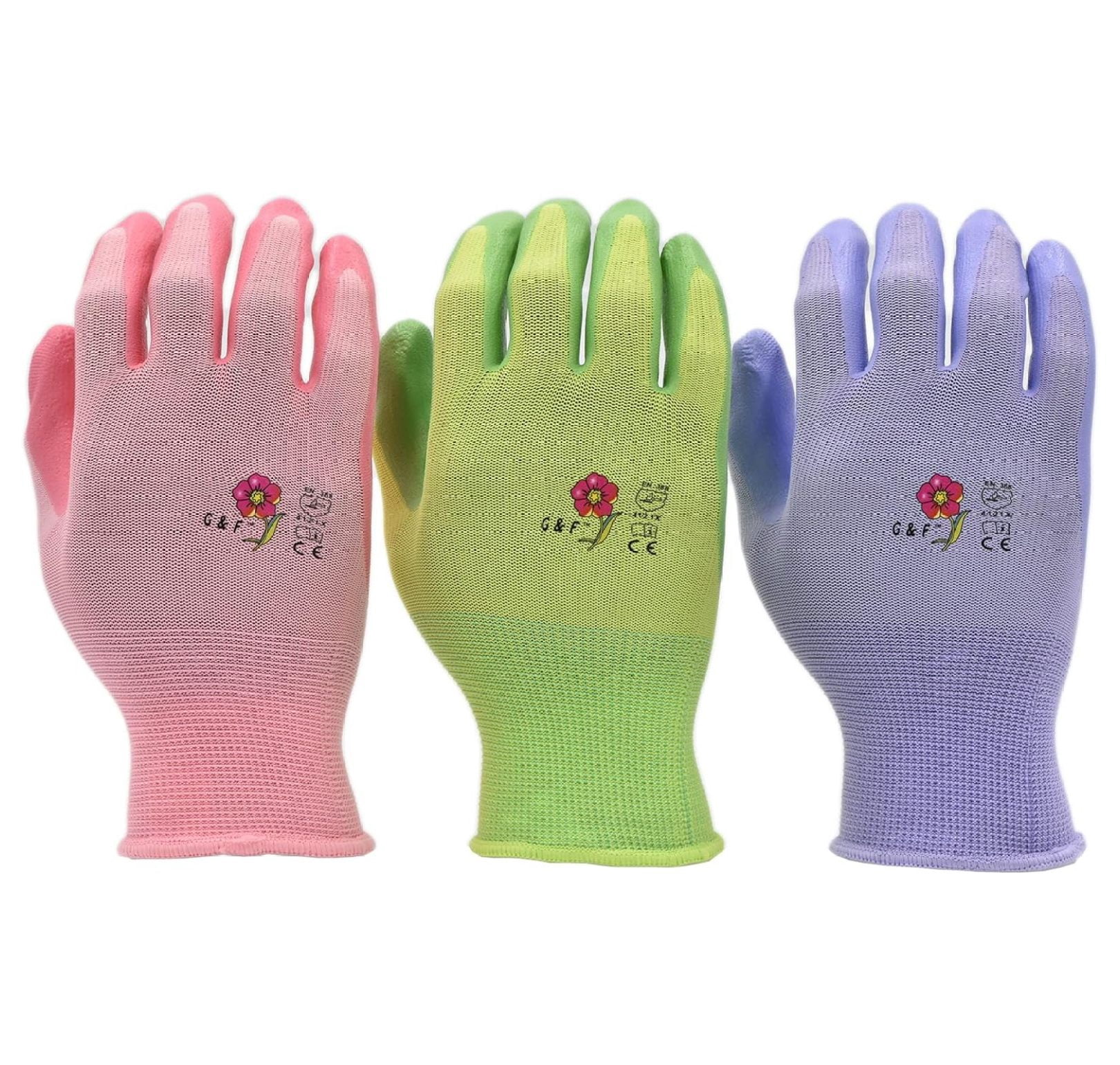 12 PAIRS Women Gardening Gloves with Micro Foam Coating - Garden Gloves ...