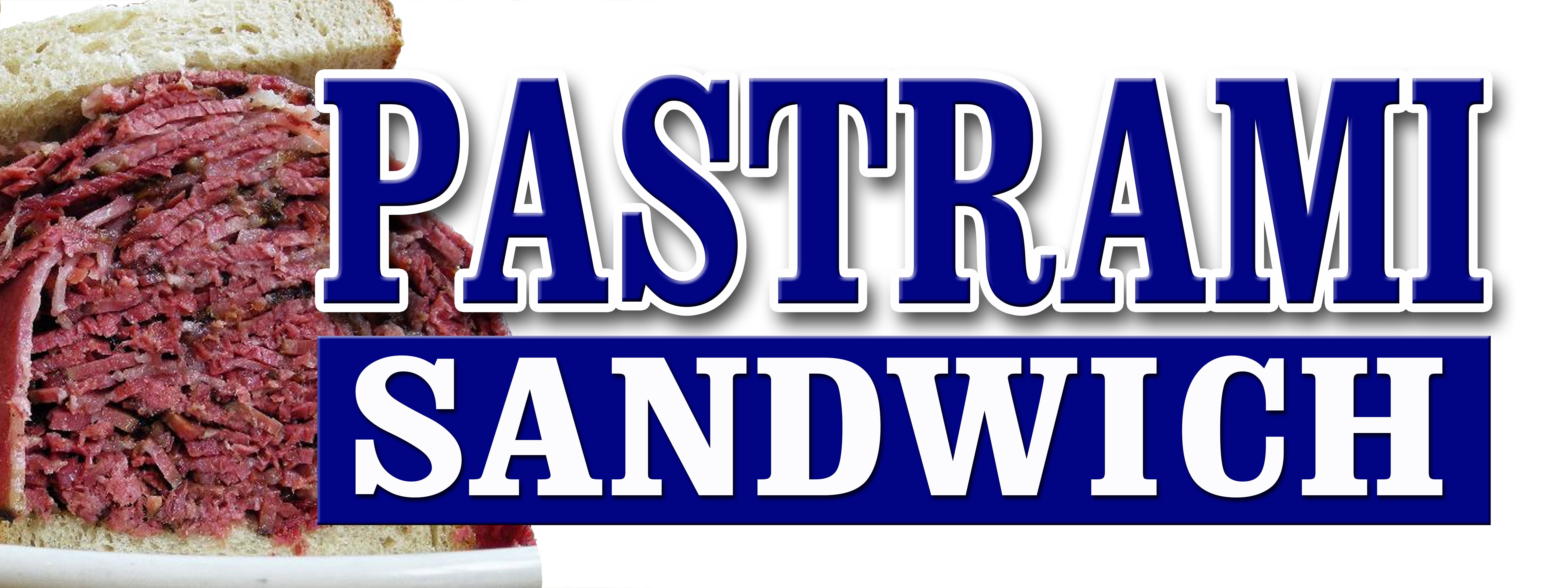 12" PASTRAMI SANDWICH DECAL sticker Yiddish food restaurant butcher ...