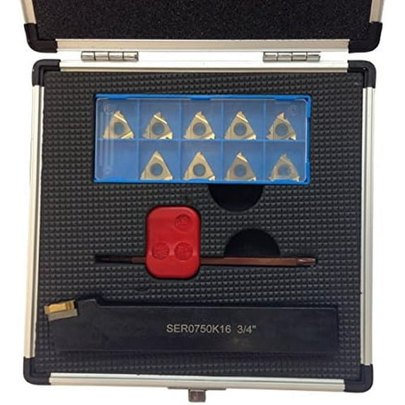 12 PC 3/4" Indexable Threading Tool Holder Inserts Set - Walmart.com