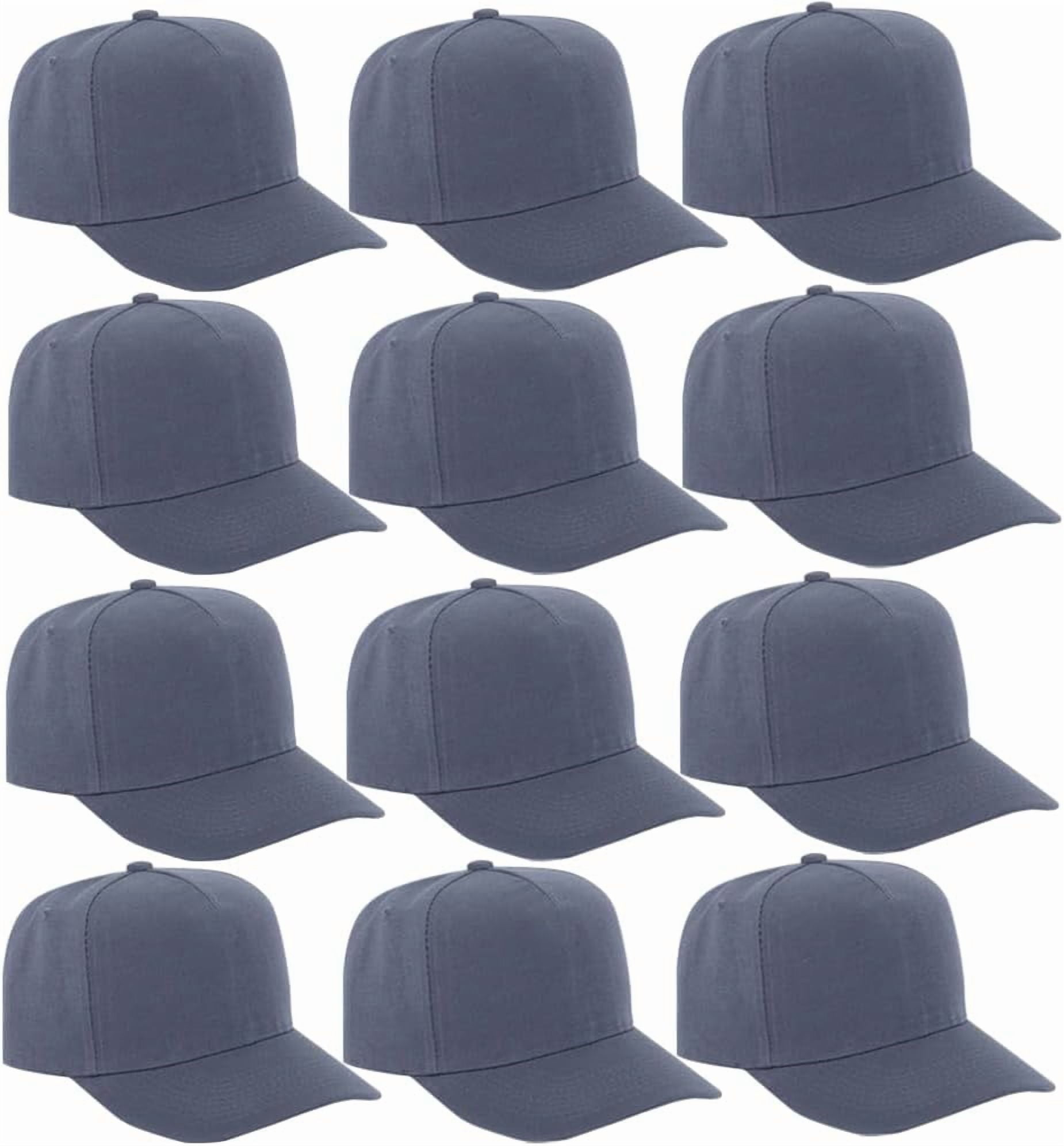 12 PC 5 Panel Baseball caps, Bulk Baseball caps, Customizable DIY ...