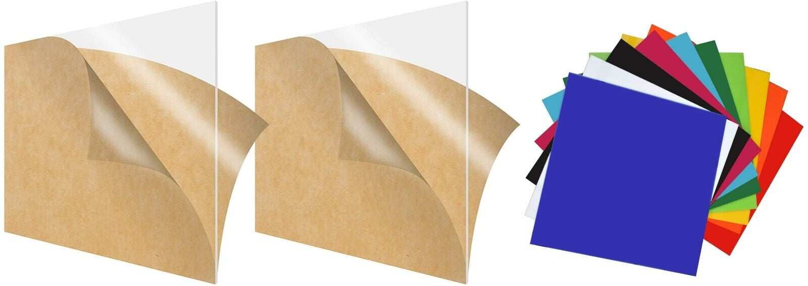 12 PC Cast Acrylic Plastic Sheets 10 Color + 2 Transparent Clear 3mm 12 ...