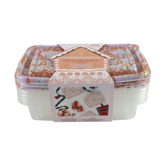 Cook with Color 12-Piece Holiday Food Storage Container Set, Leakproof ...