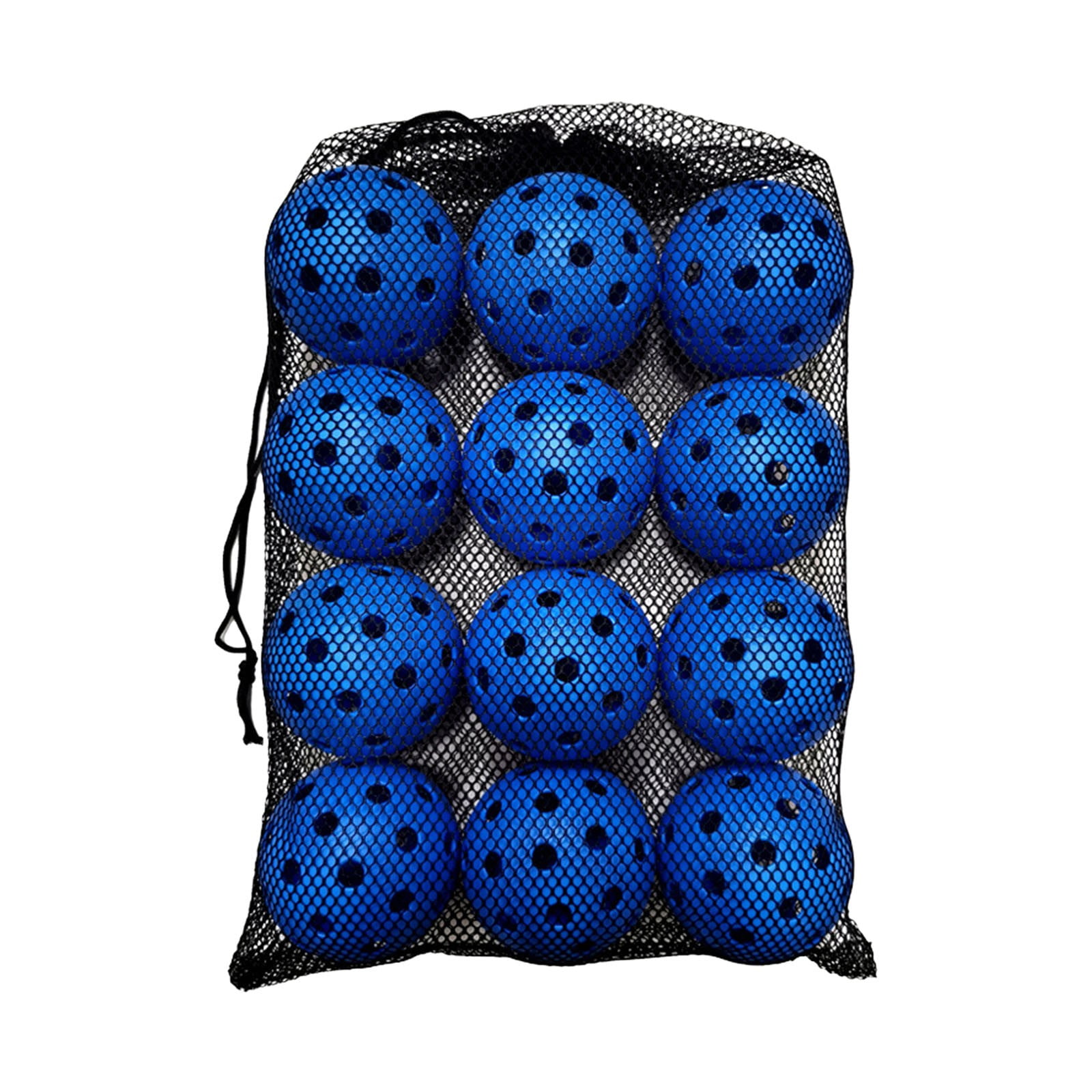 12 PC Pickleball Balls, High Elasticity, 40-Hole Pickleballs with Mesh ...