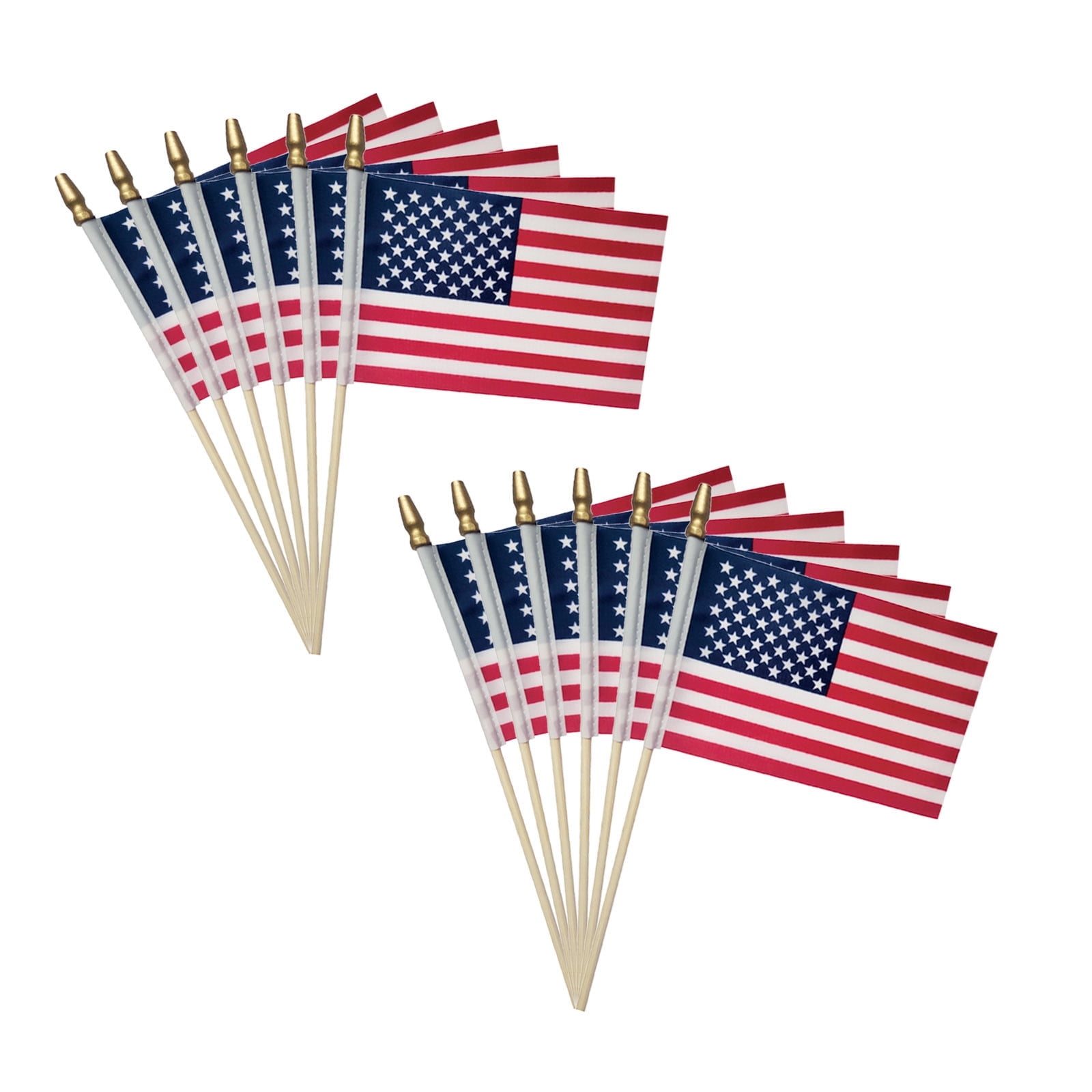 12 PC Small American Flags Small US Flags/Mini American Flag on Stick ...