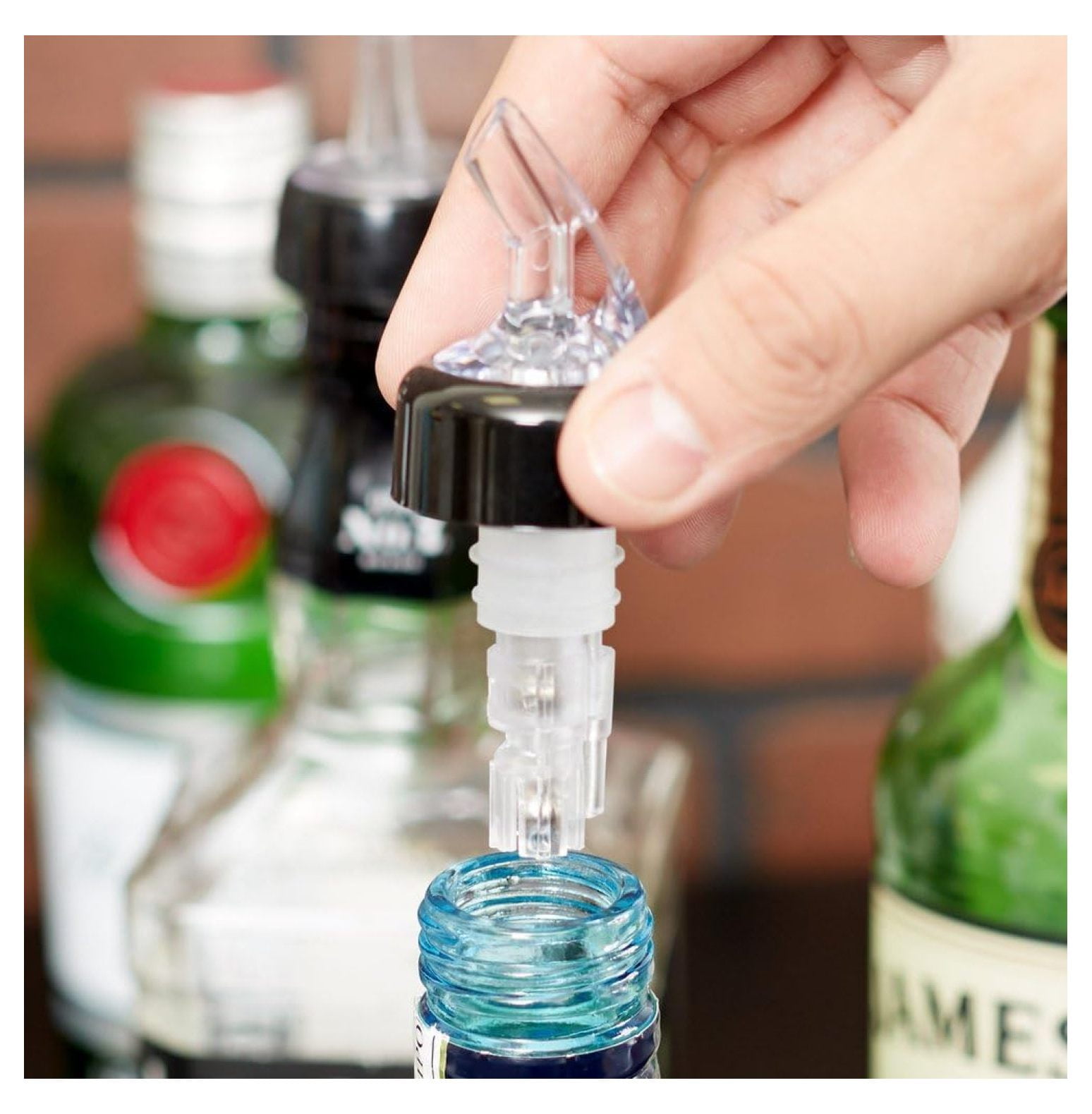 (12-PCS-1-1/4 Ounce) Clear Automatic Measure Pourer Drinks Wine ...