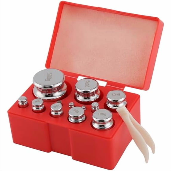 12 PCS 1000g Steel Calibration Weights, Scale Calibration Weight Kit ...