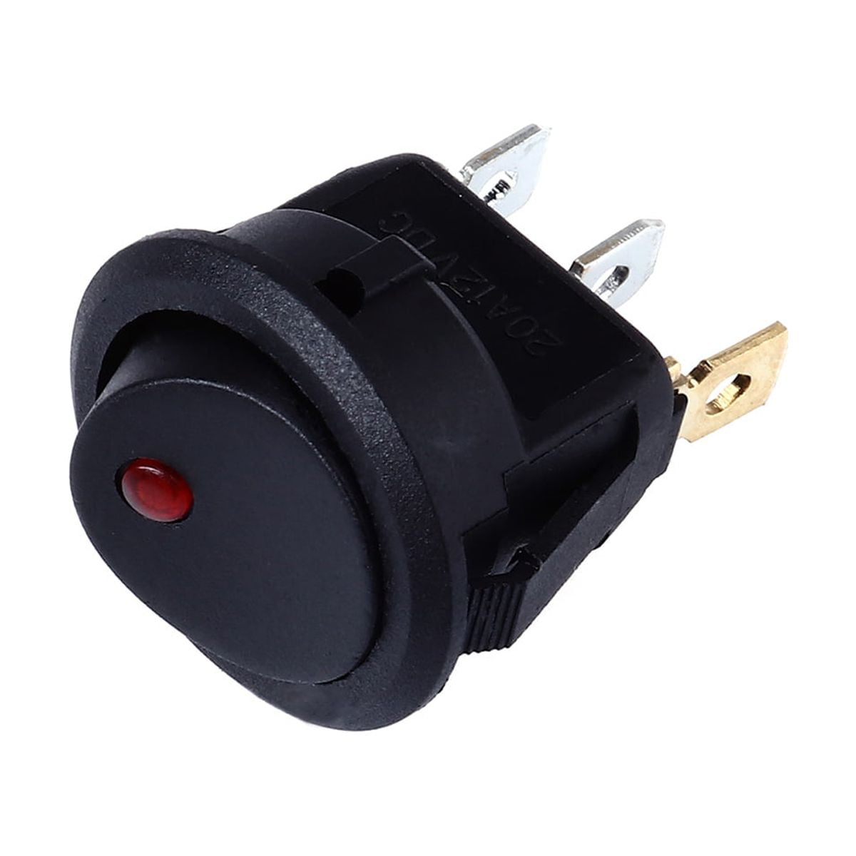 12 PCS 12V 20A Car Truck Round Rocker Toggle LED Switch SPST On-Off ...