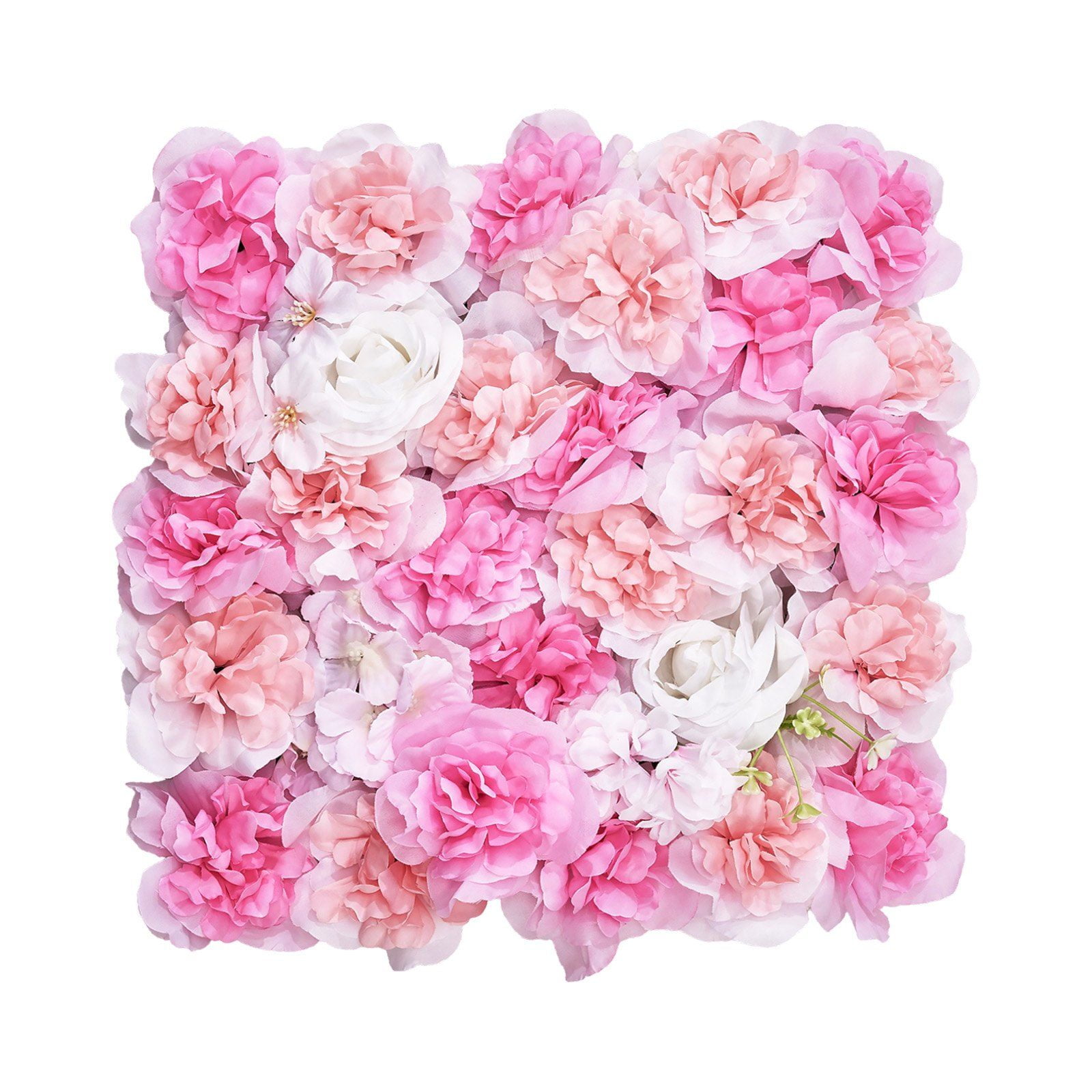 12 PCS 15x15" 3D Floral Wall Panels,Seamless Artificial Flower Backdrop ...