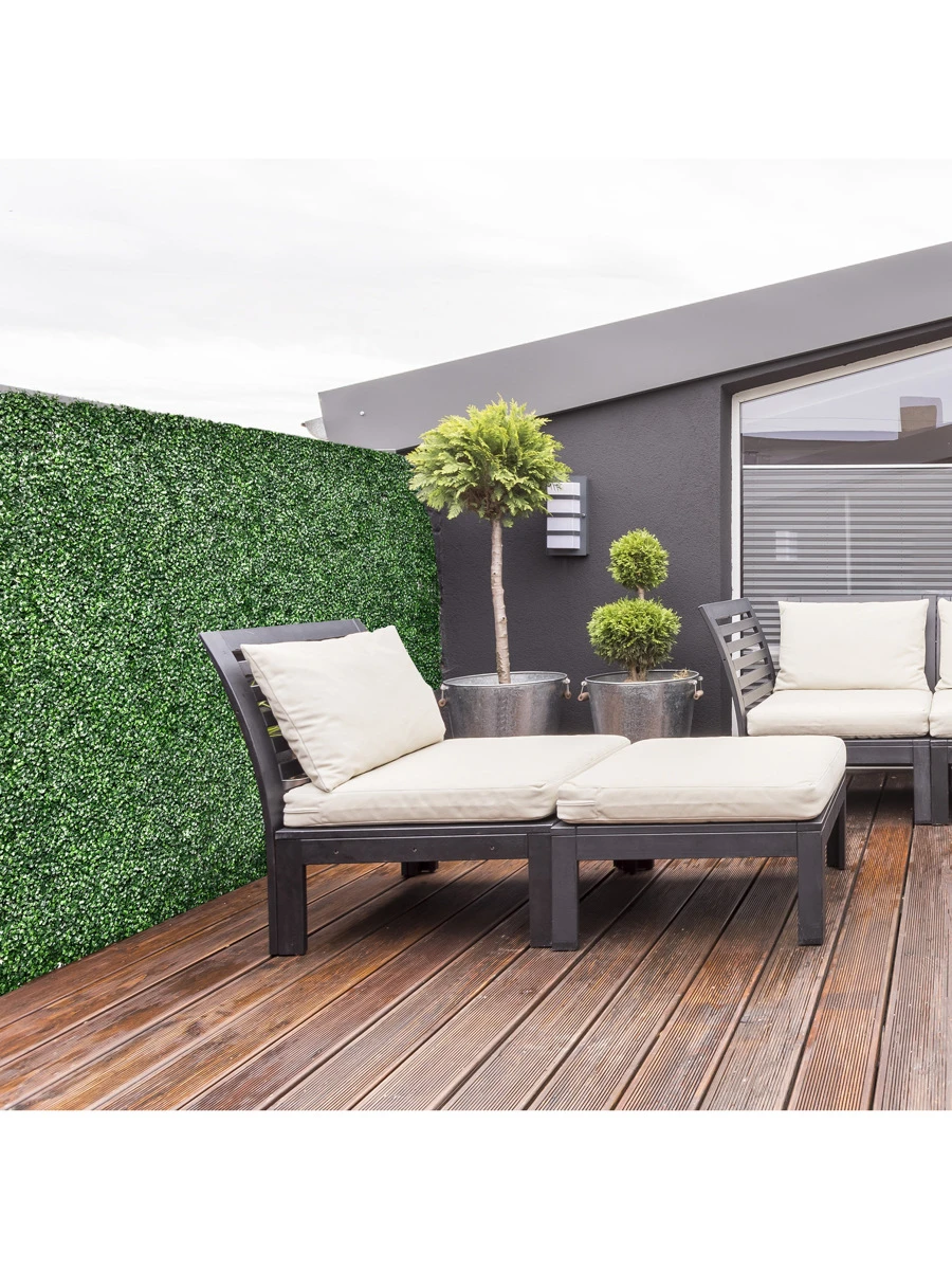 12 PCS 20" X 20" Artificial Boxwood Panels Topiary Wall Greenery ...