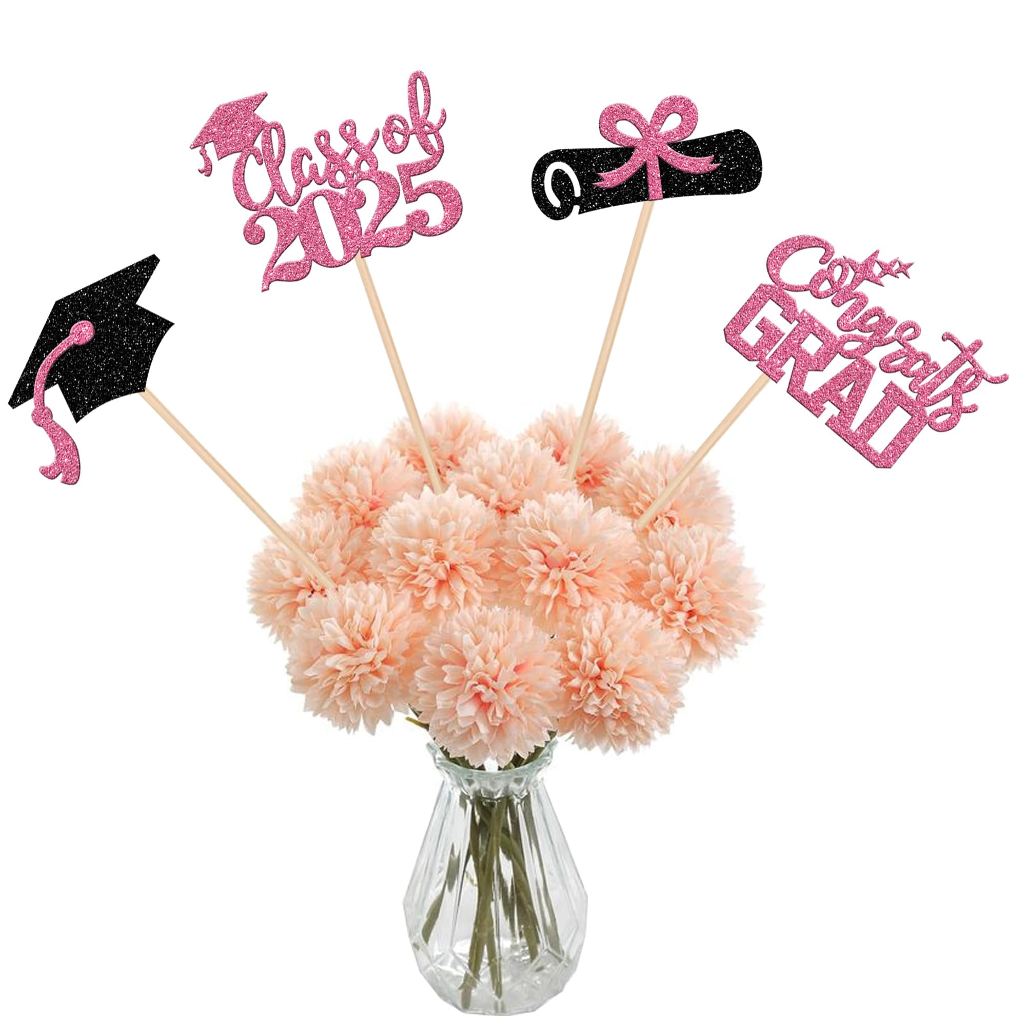 12 PCS 2025 AJH3 Graduation Centerpiece Sticks Assembled Class 2025 ...
