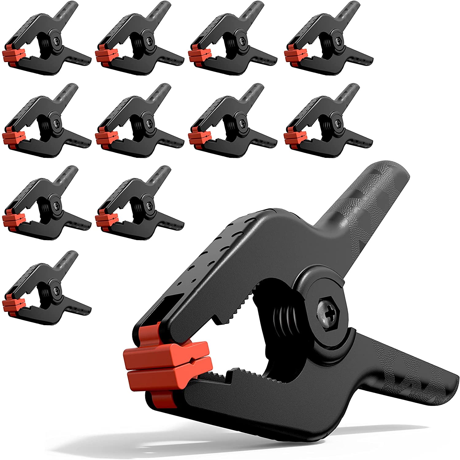 12 PCS 3.5 Inch Spring Clamps, Plastic Clips, Small Mini Backdrop Heavy ...