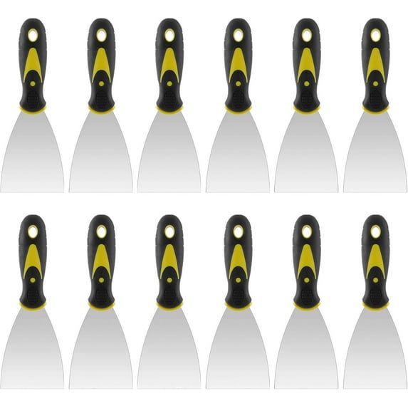 12 PCS 3 Inches Putty Knife, Heavy Duty Putty Knife Scraper, Spackle ...