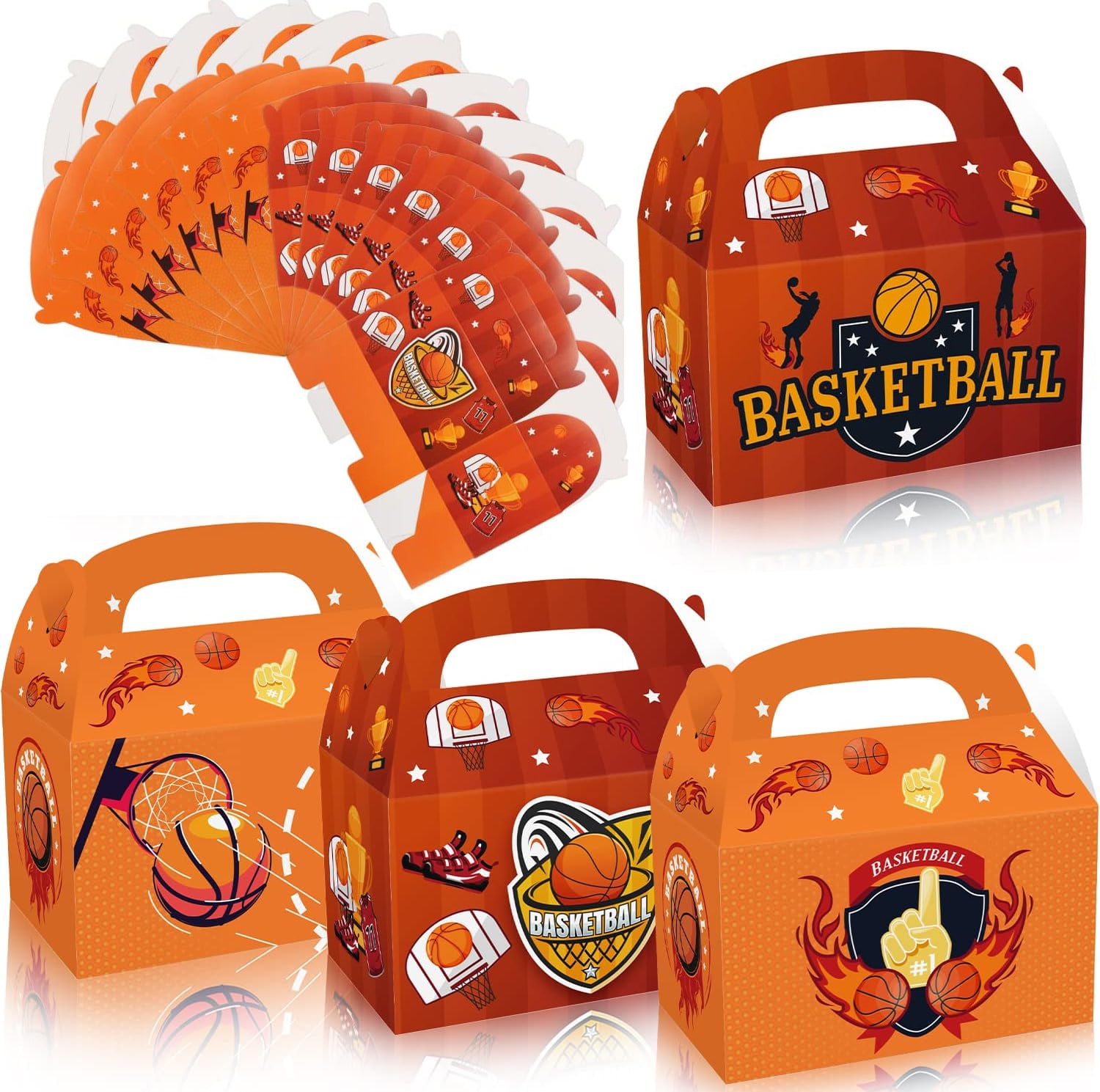 12 PCS Basketball Party Goodie Boxes Party Favor Boxes Basketball Gift ...