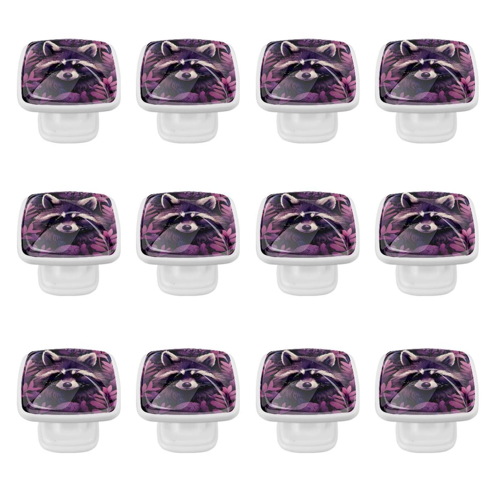 12 PCS Bear Drawer Knobs Square Cabinet Handles with Screws Furniture ...