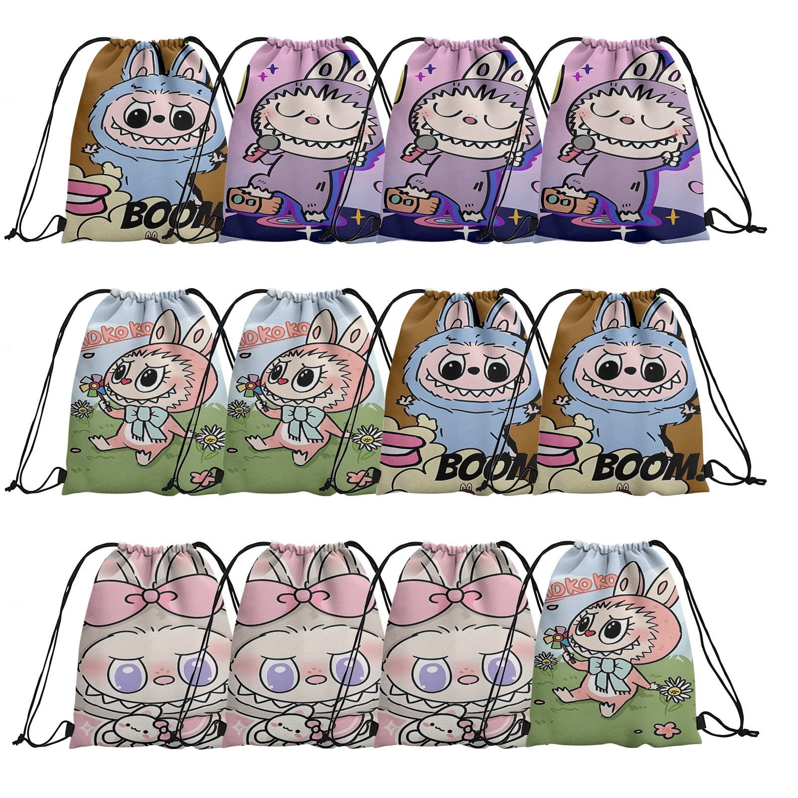 12 PCS Birthday Party Drawstring Bags Party Goodie Gift Bags Birthday ...