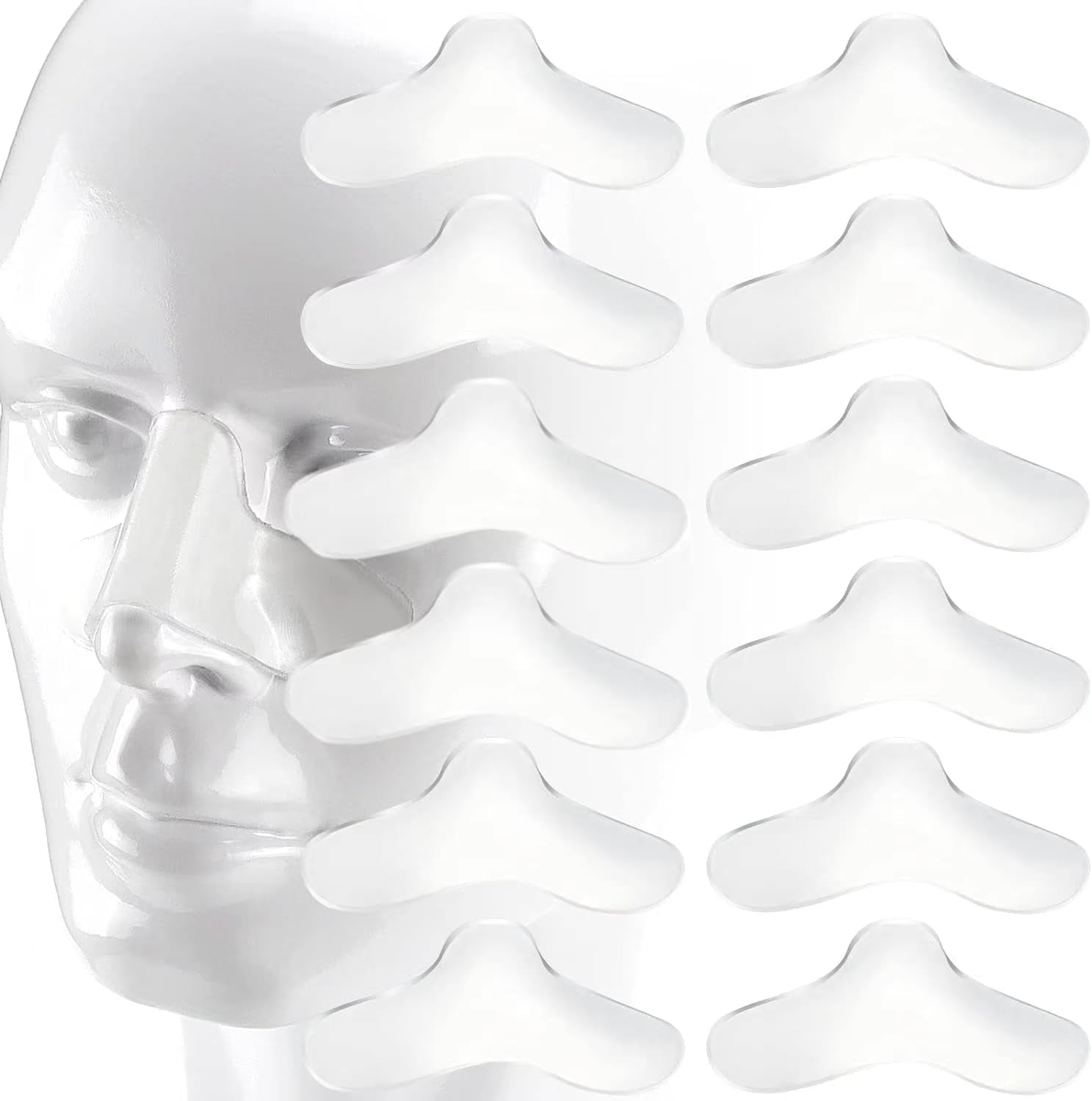(12 PCS) C-PAP nose pads nose protector Nasal Gel Pads Universal Nose ...