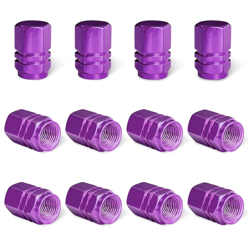12 PCS Car Tire Valve Stem Caps, Aluminum Alloy Wheel Valve Covers with ...
