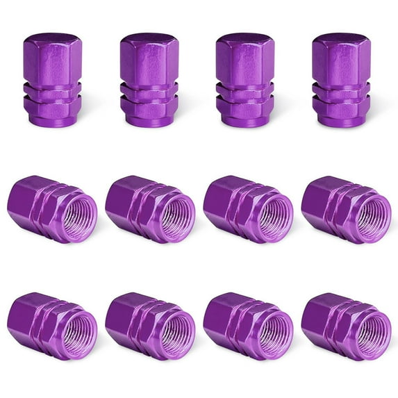 12 PCS Car Tire Valve Stem Caps, Aluminum Alloy Wheel Valve Covers with ...