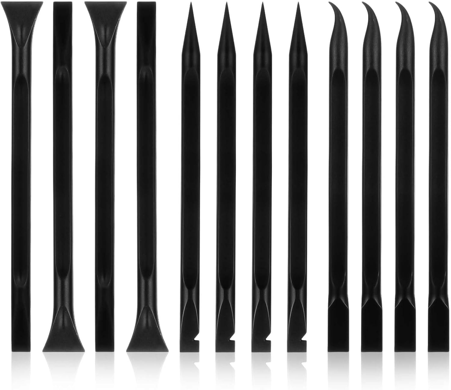 12 PCS Carbon Fiber Plastic Scraper Tool Car Detailing Crevice Cleaning ...